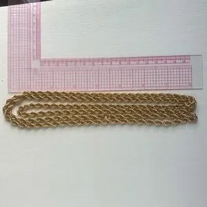 Vintage | Jewelry | Vintage Gold Tone Rope Chain Necklace 48 Long ...